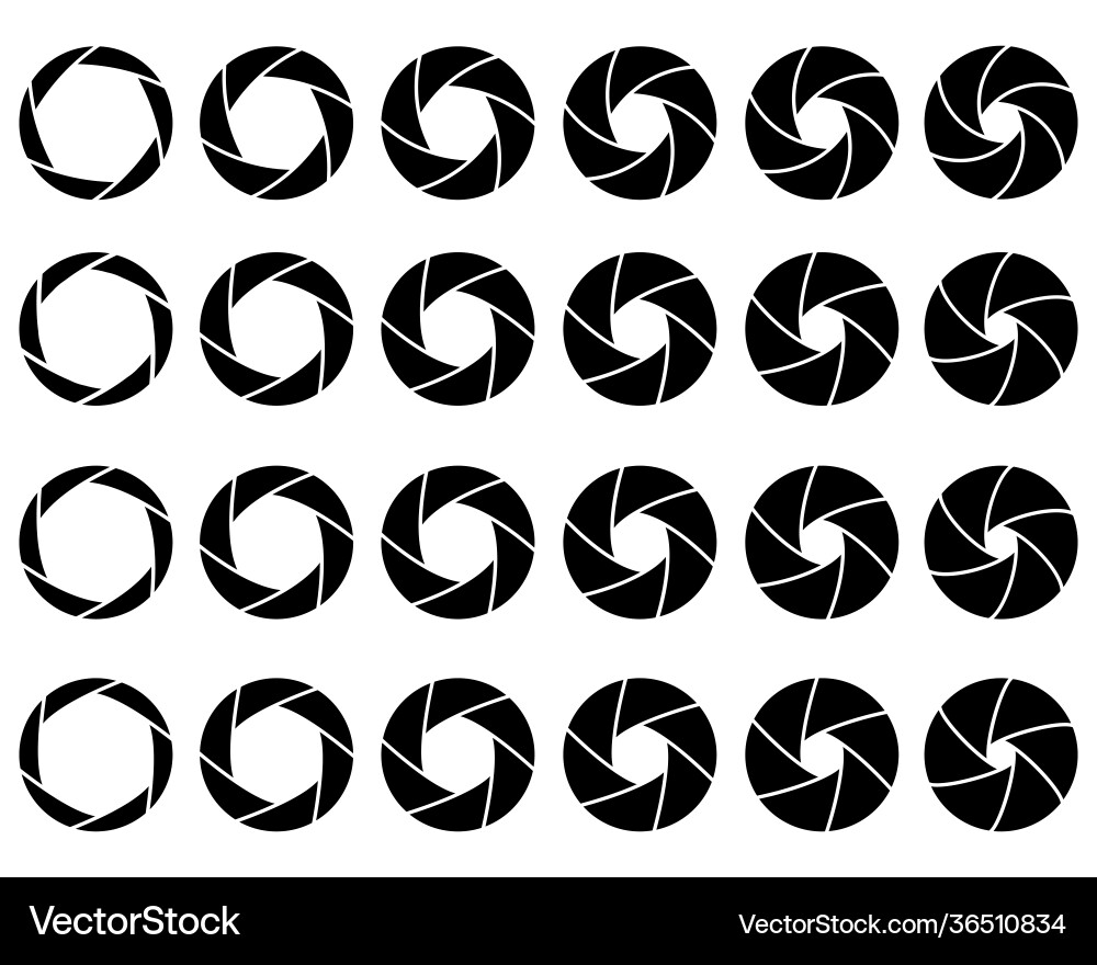 Different camera lens Royalty Free Vector Image