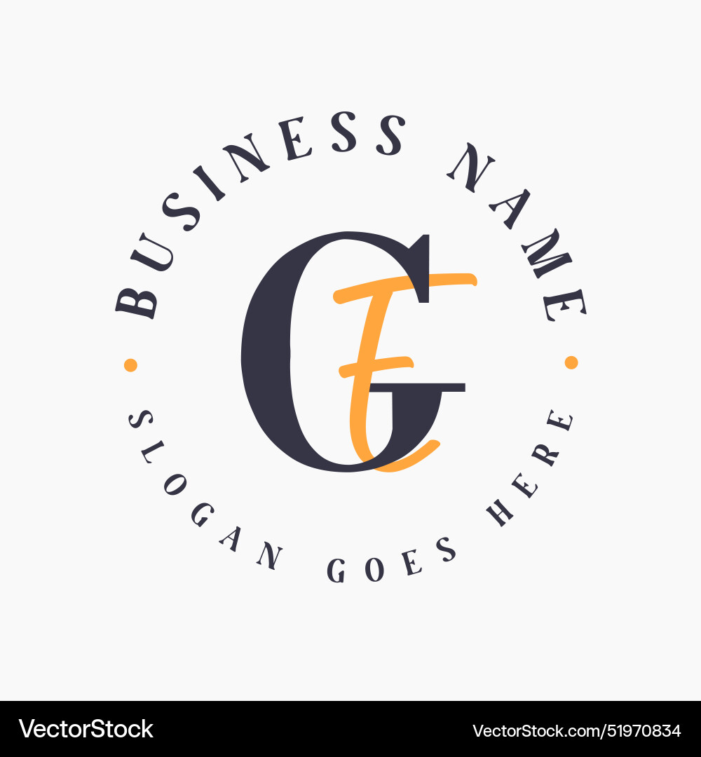 Elegant letter ge initials logo for corporate Vector Image