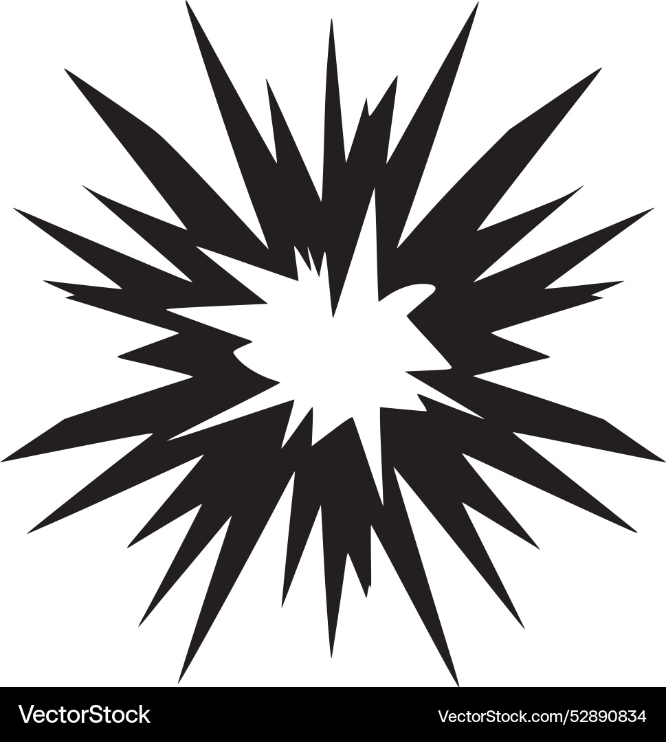 Explosion - minimalist and flat logo Royalty Free Vector