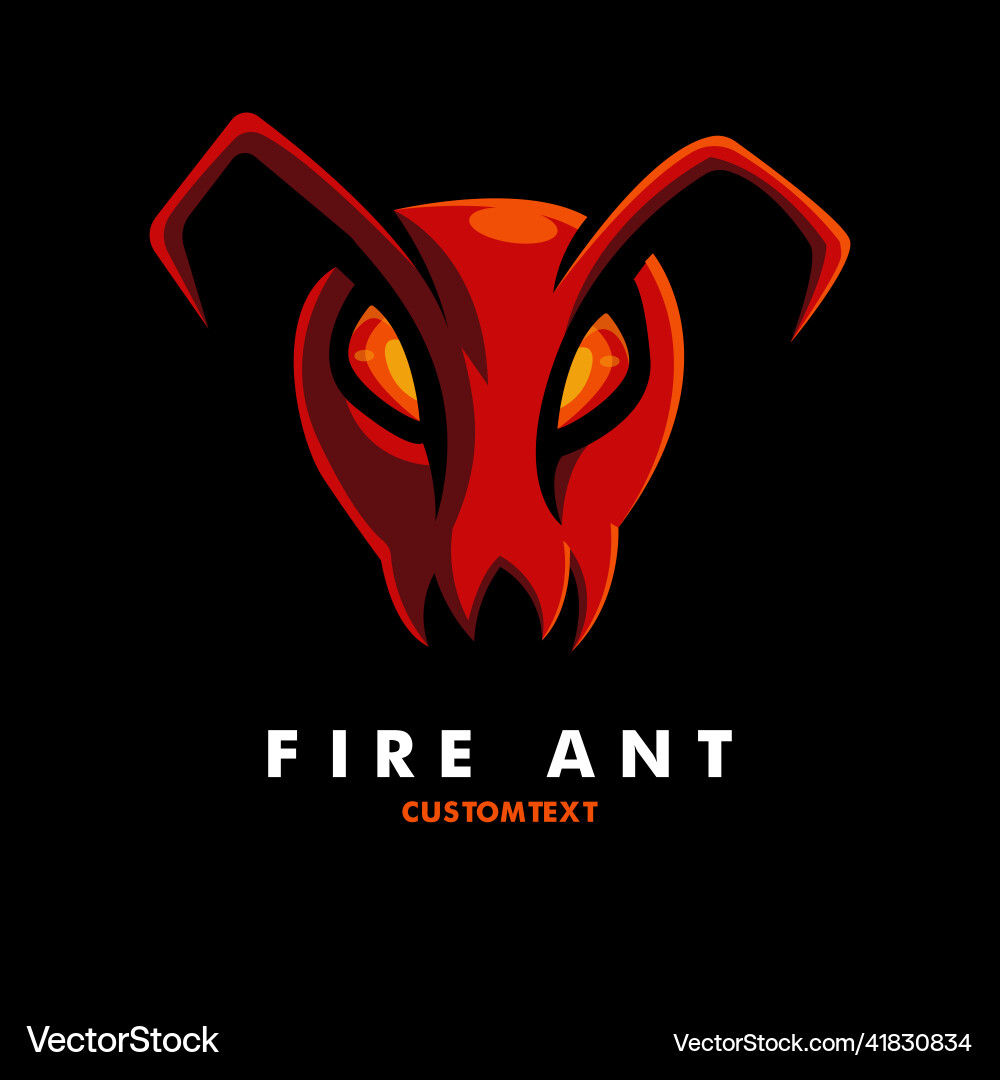 Fire ant logo Royalty Free Vector Image - VectorStock