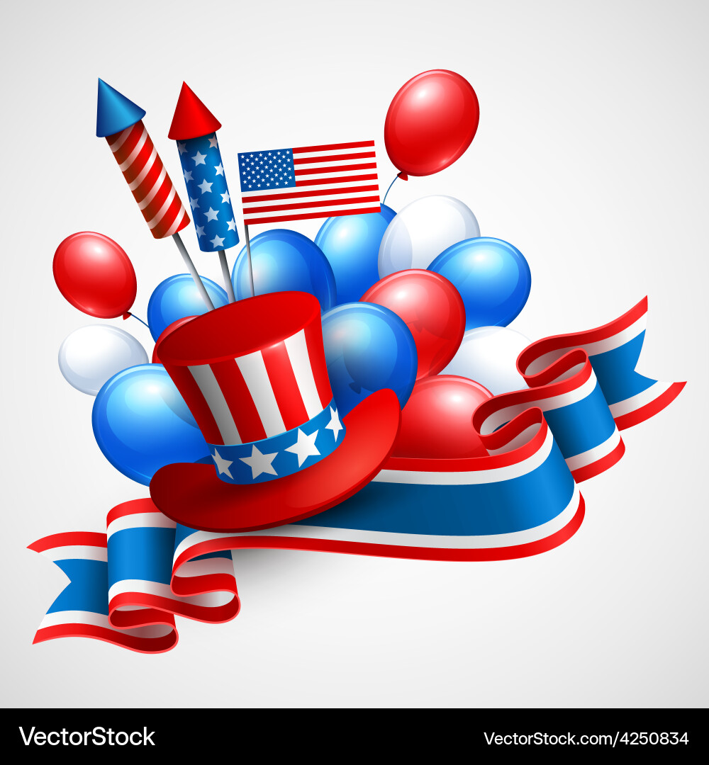 Independence day holiday symbols Royalty Free Vector Image
