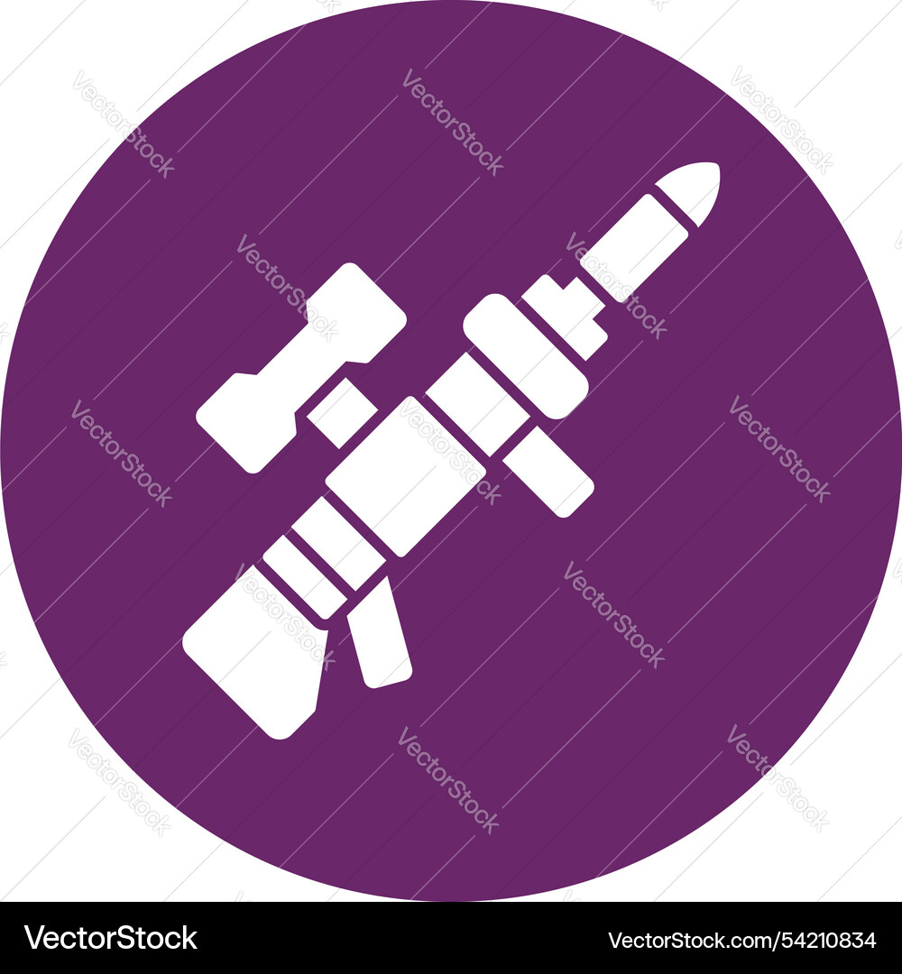Launcher glyph circle icon Royalty Free Vector Image