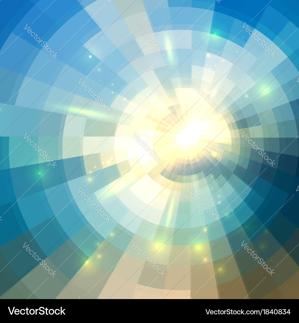 Mosaic Glass Sunshine Window Royalty Free Vector Image