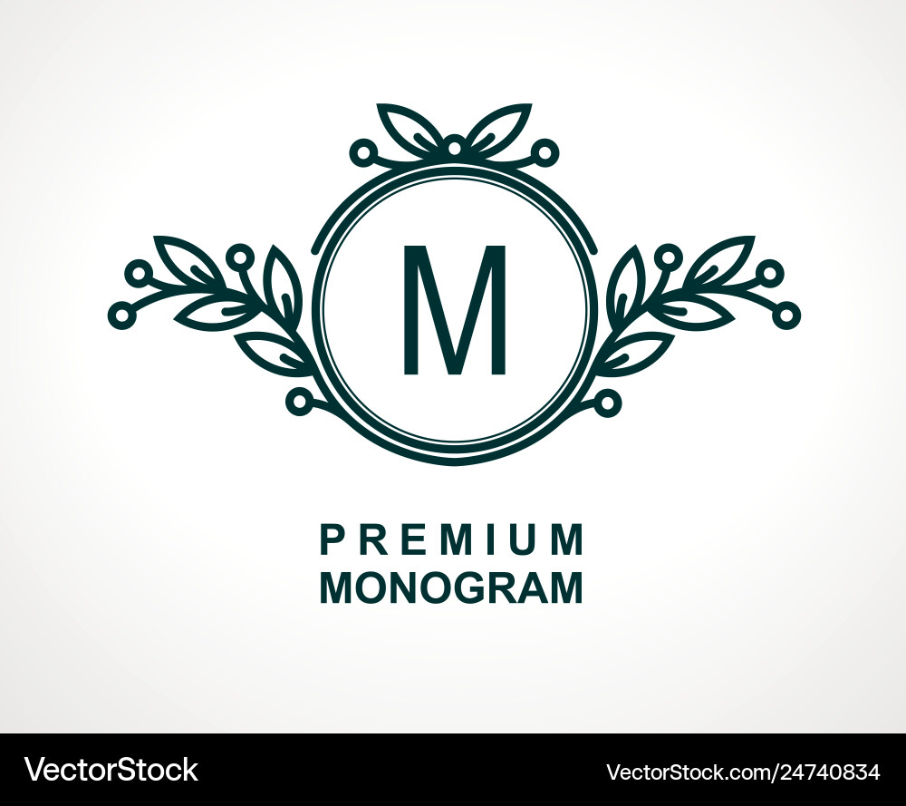 Premium monogram template for your emblems logos Vector Image