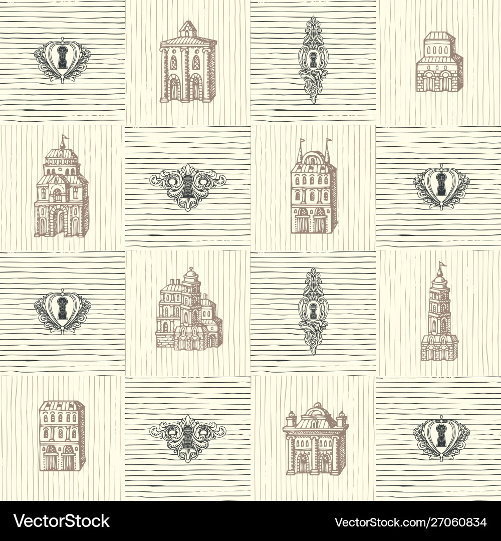 Retro Keyhole Pattern Royalty Free Vector Image