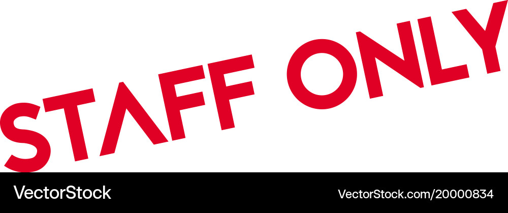 Staff only rubber stamp Royalty Free Vector Image