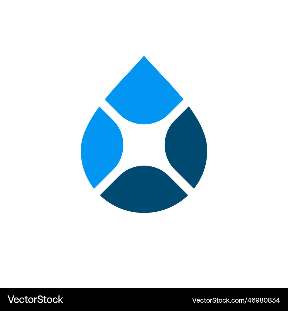Star water logo design sparkle icon Royalty Free Vector