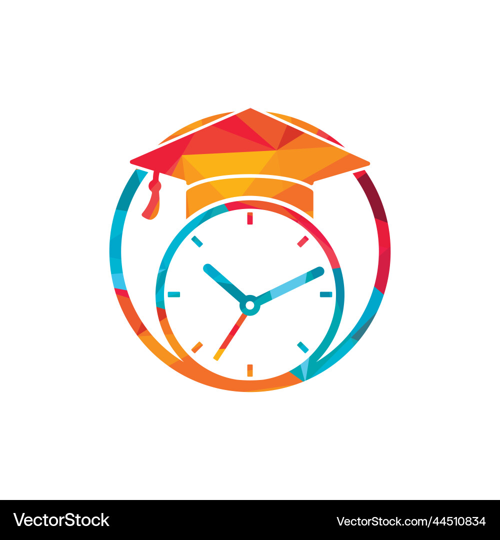Study time logo design template Royalty Free Vector Image