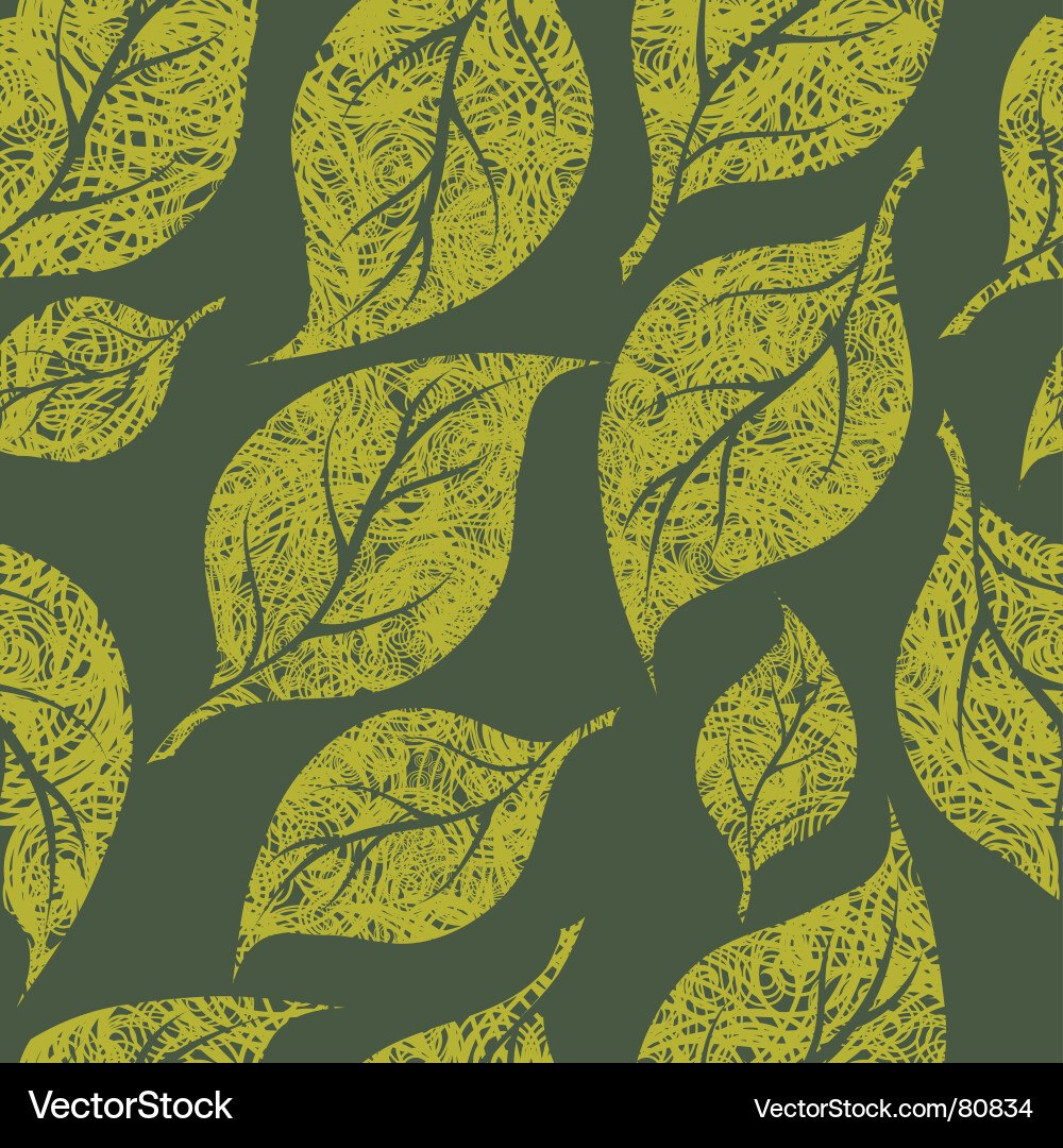 Vintage Floral Leaf Pattern Royalty Free Vector Image