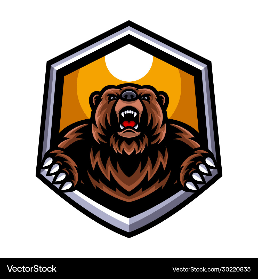 Bear mascot logo Royalty Free Vector Image - VectorStock