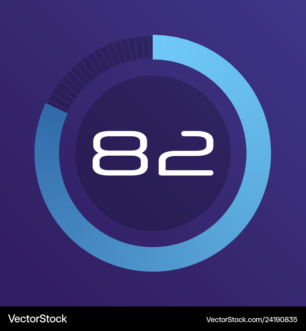 Circular interval timer Royalty Free Vector Image