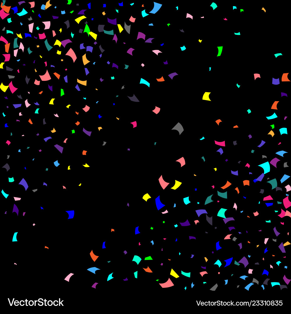Colorful confetti on white background Royalty Free Vector