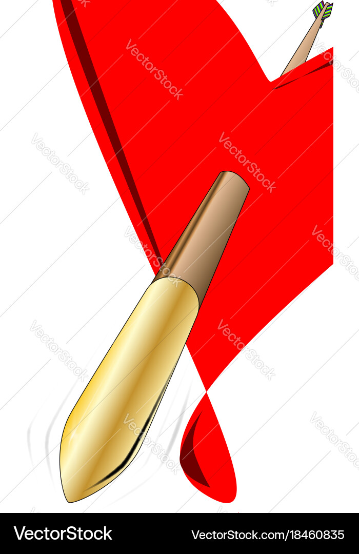 Cupids arrow Royalty Free Vector Image - VectorStock
