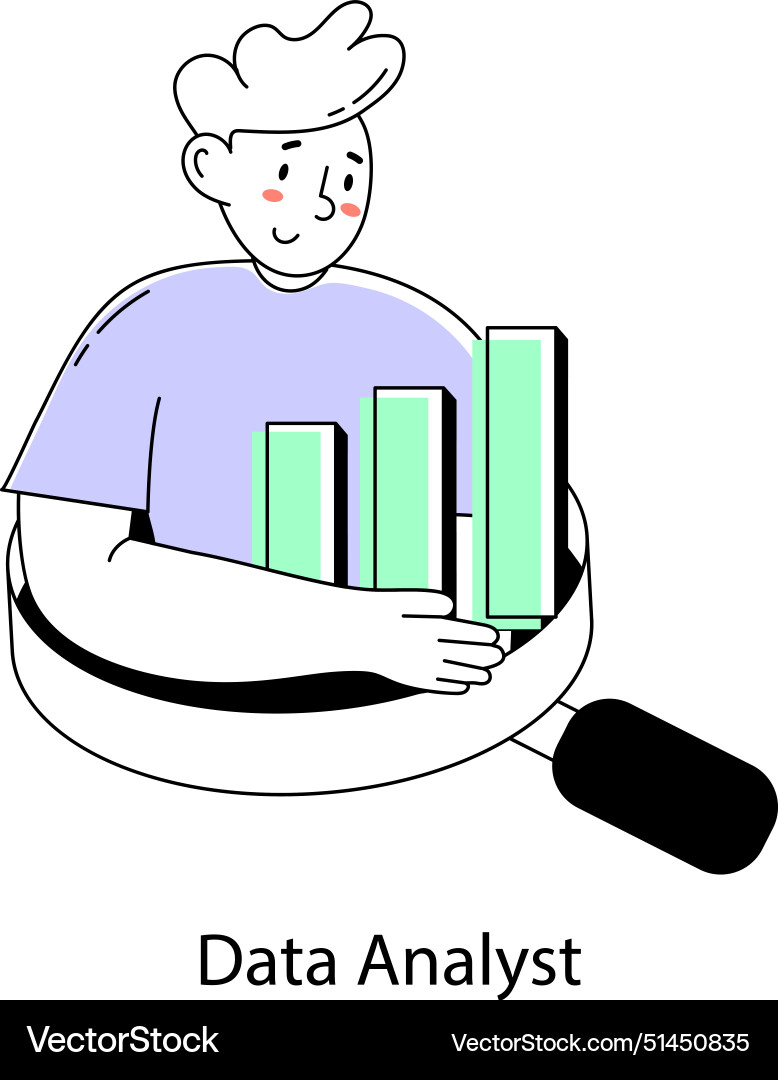 Data analyst Royalty Free Vector Image - VectorStock