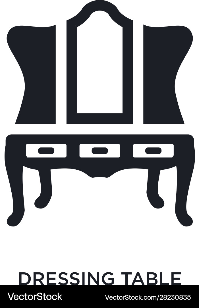 Dressing table isolated icon simple element from Vector Image