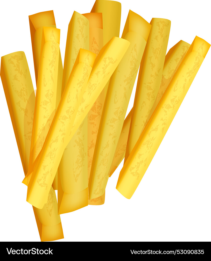 French fries snack realistic roasted potato Vector Image