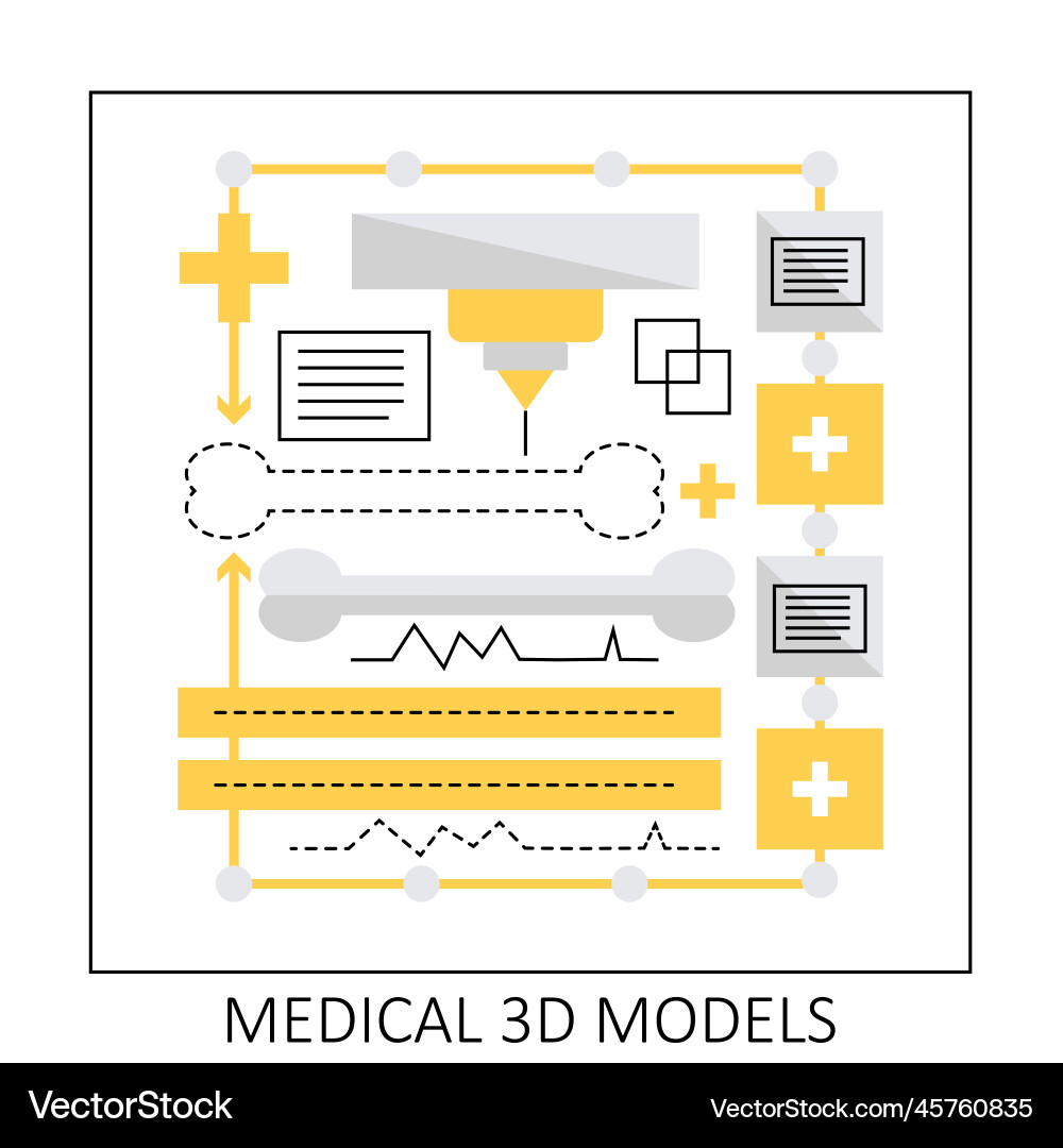 Medical 3d models Royalty Free Vector Image - VectorStock