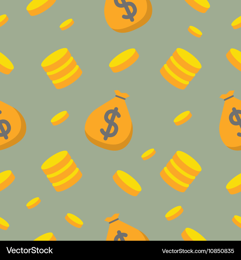 Money and finance seamless pattern Royalty Free Vector Image