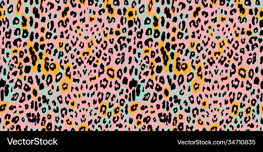 Seamless pink leopard texture pattern Royalty Free Vector