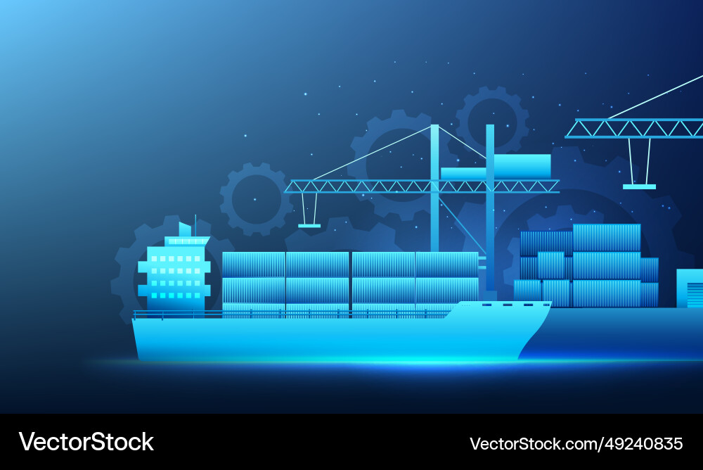 Transportation and logistics business technology Vector Image