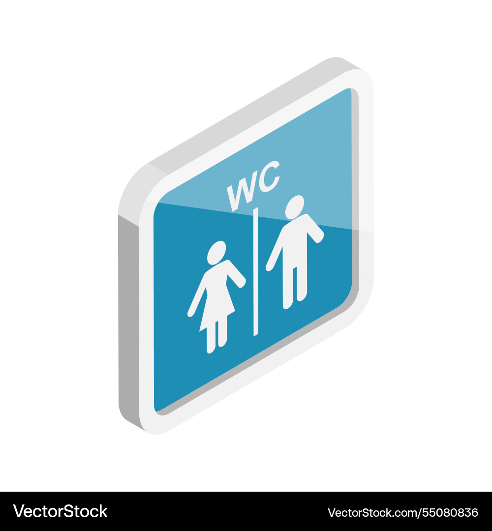 3d isometric flat set of restroom signs Royalty Free Vector