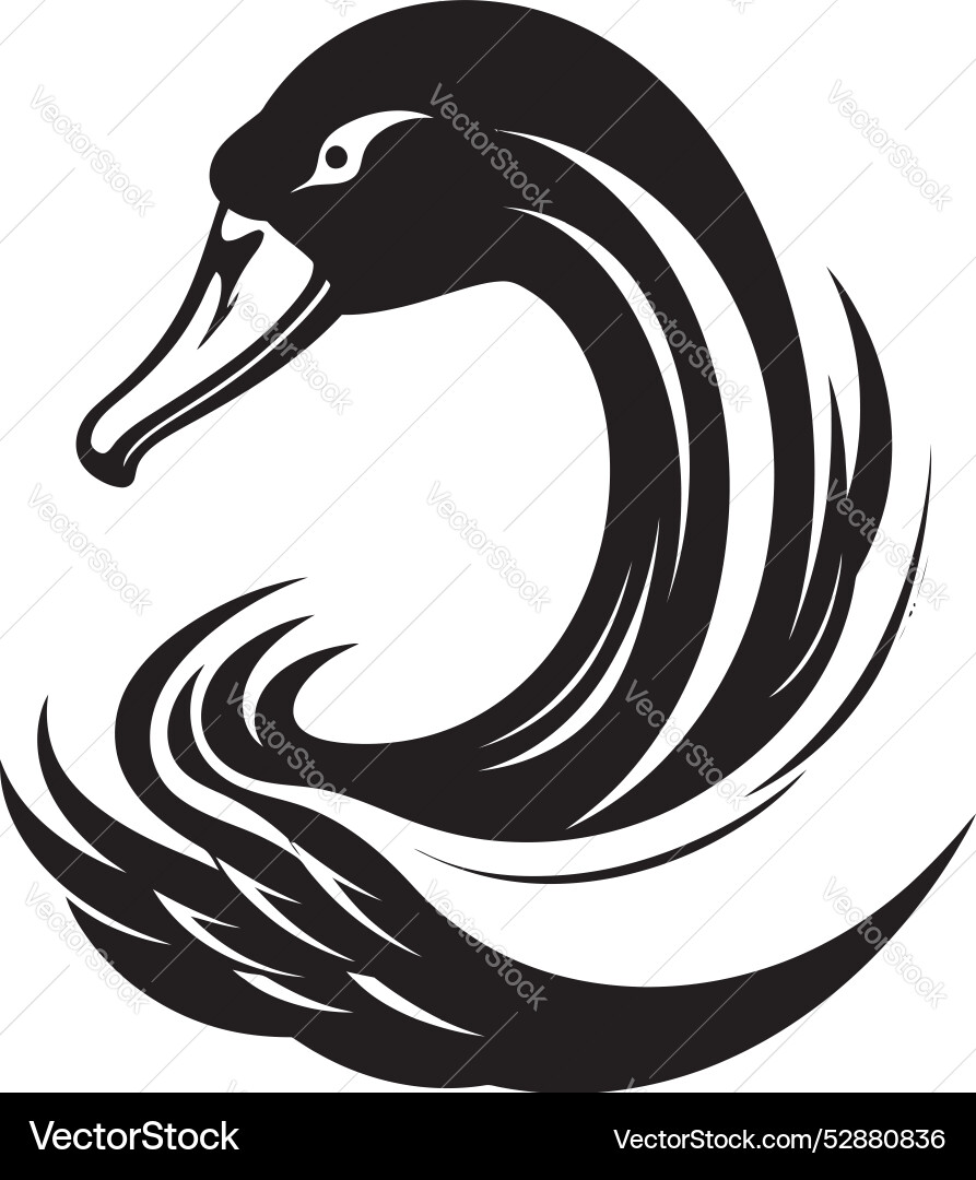 Abstract swan icon stylish beauty Royalty Free Vector Image