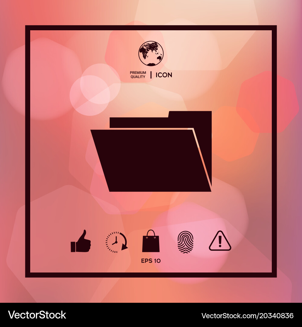 Folder icon symbol Royalty Free Vector Image - VectorStock