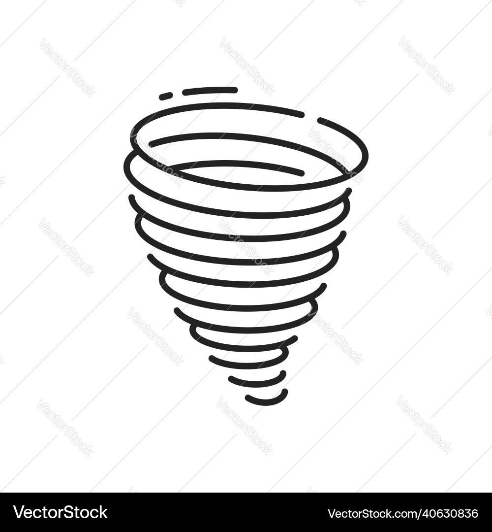 Hurricane outline icon tornado strong wind cyclone