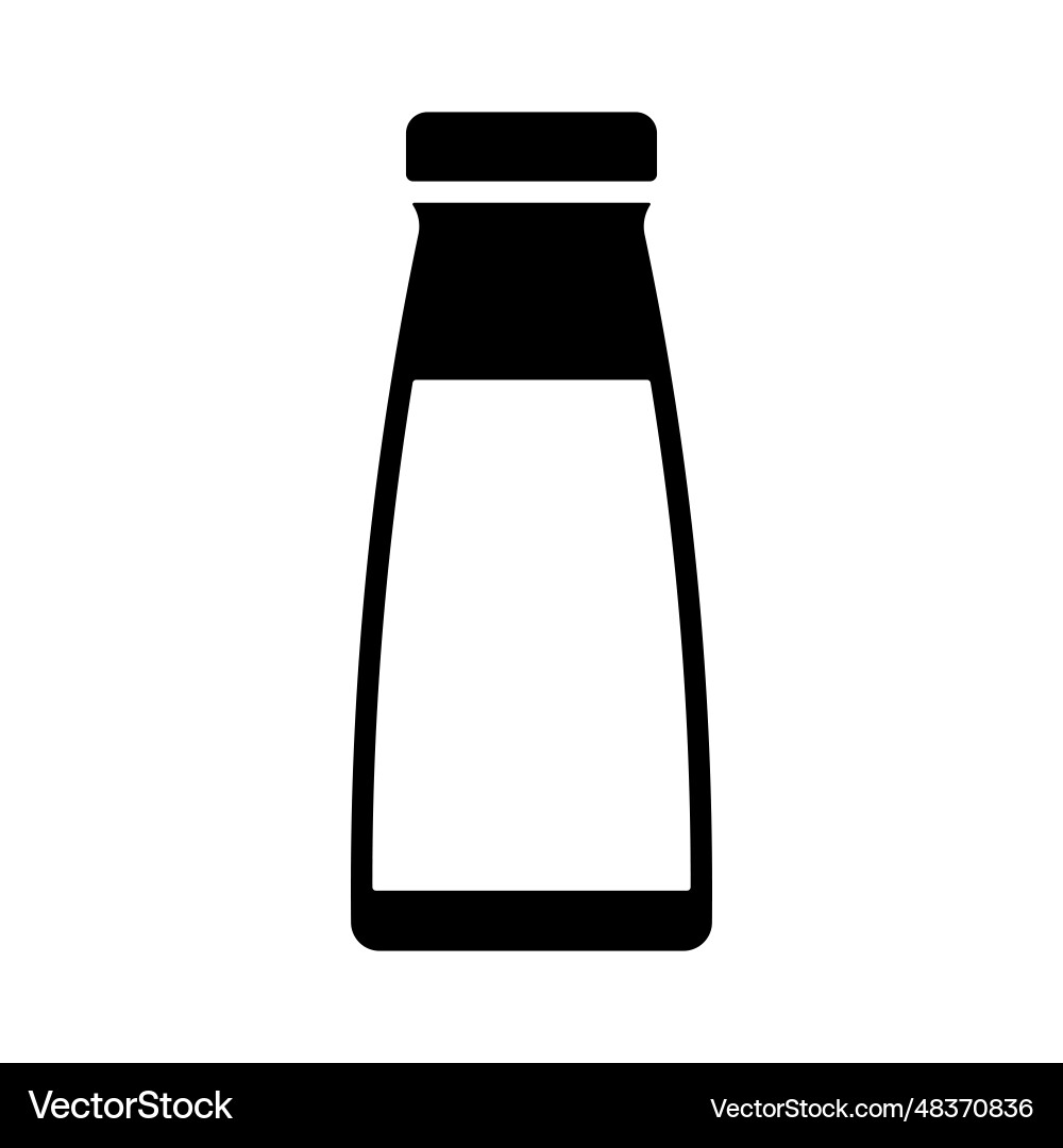 Milk bottle icon dairy product sign Royalty Free Vector