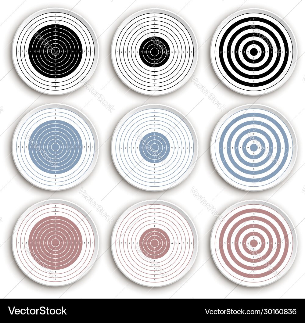 Picture target set Royalty Free Vector Image - VectorStock