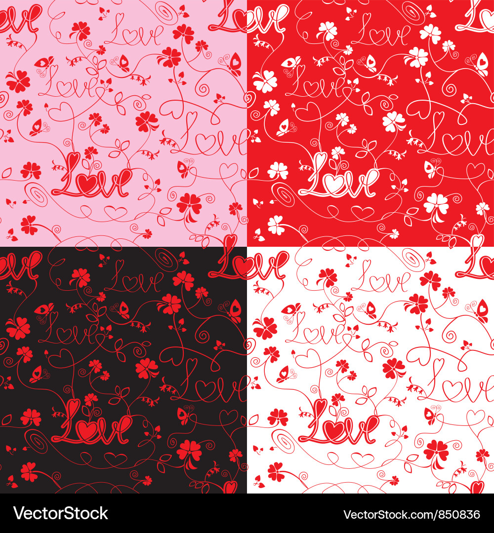 Romantic Heart Pattern - Love Royalty Free Vector Image