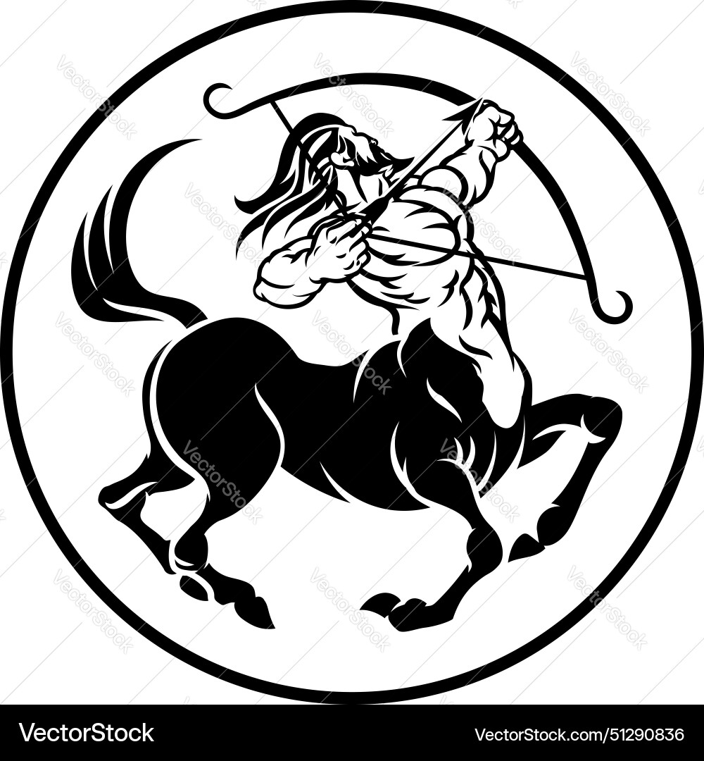 Sagittarius centaur zodiac horoscope sign Vector Image