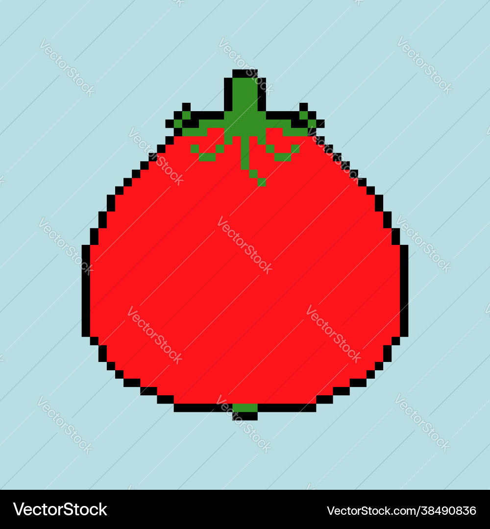 Tomato pixel art tomatoes 8 bit pixelate vegetable