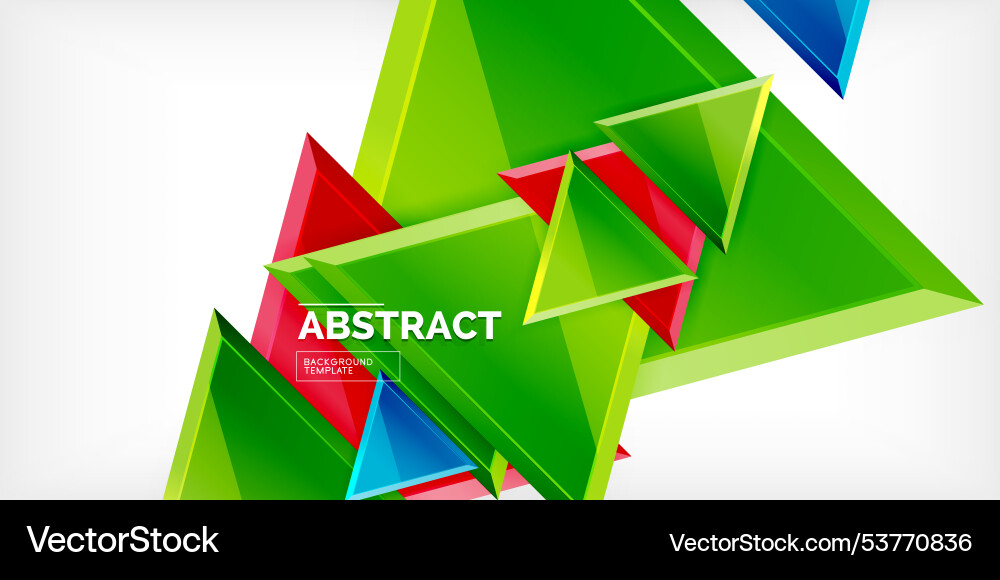 Triangle glass shapes geometric abstract Vector Image