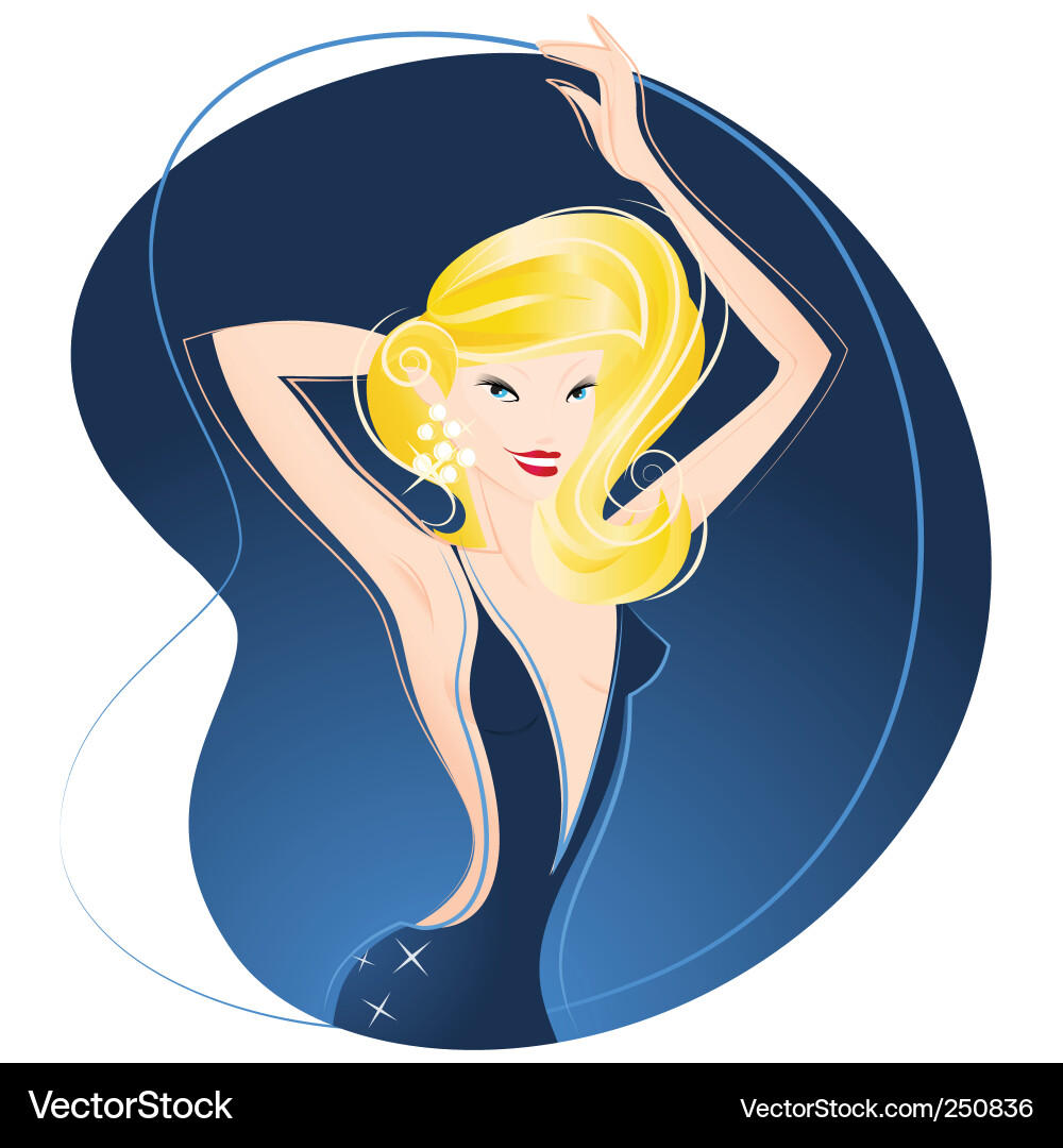 Woman dancing Royalty Free Vector Image - VectorStock