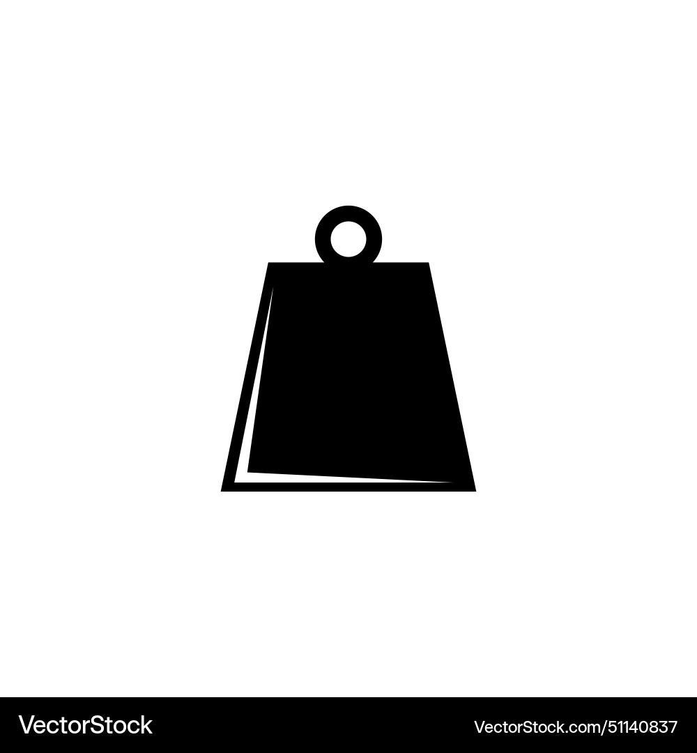 A simple black and white icon depicting weight Vector Image