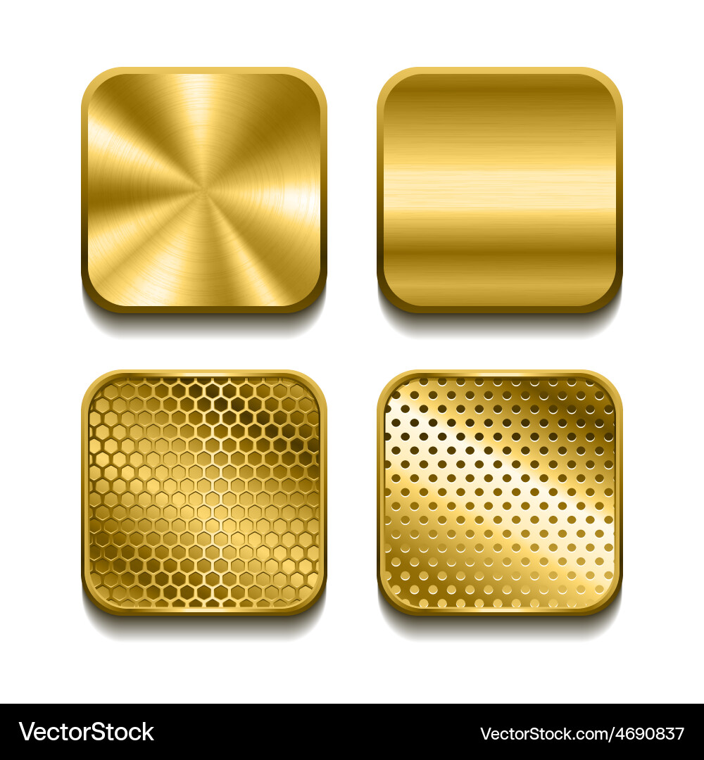 Apps metal icon set Royalty Free Vector Image - VectorStock
