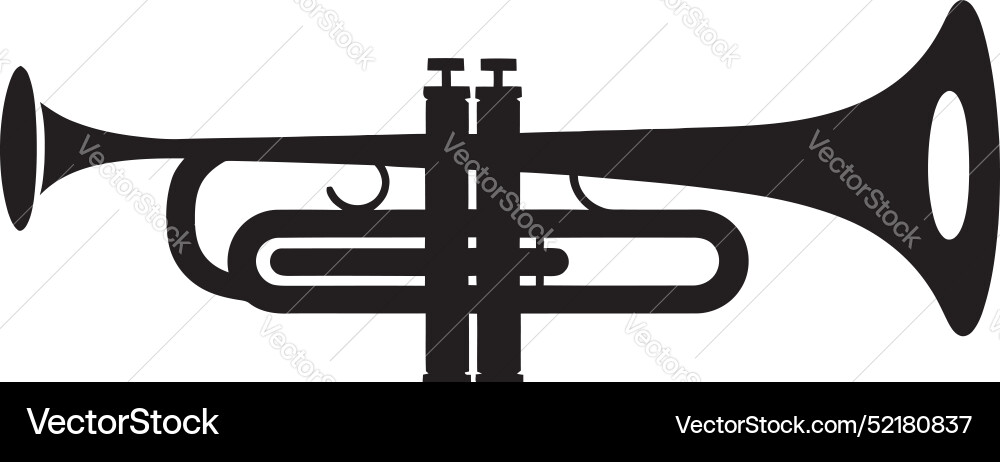 Brass blast musical trumpet symbol golden echo Vector Image