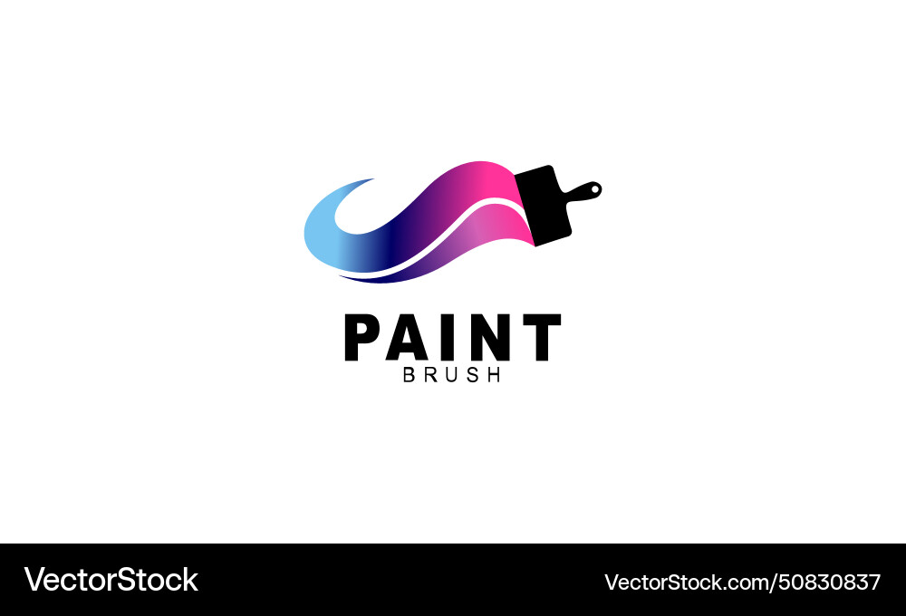 Brush and paint with full color minimalist Vector Image