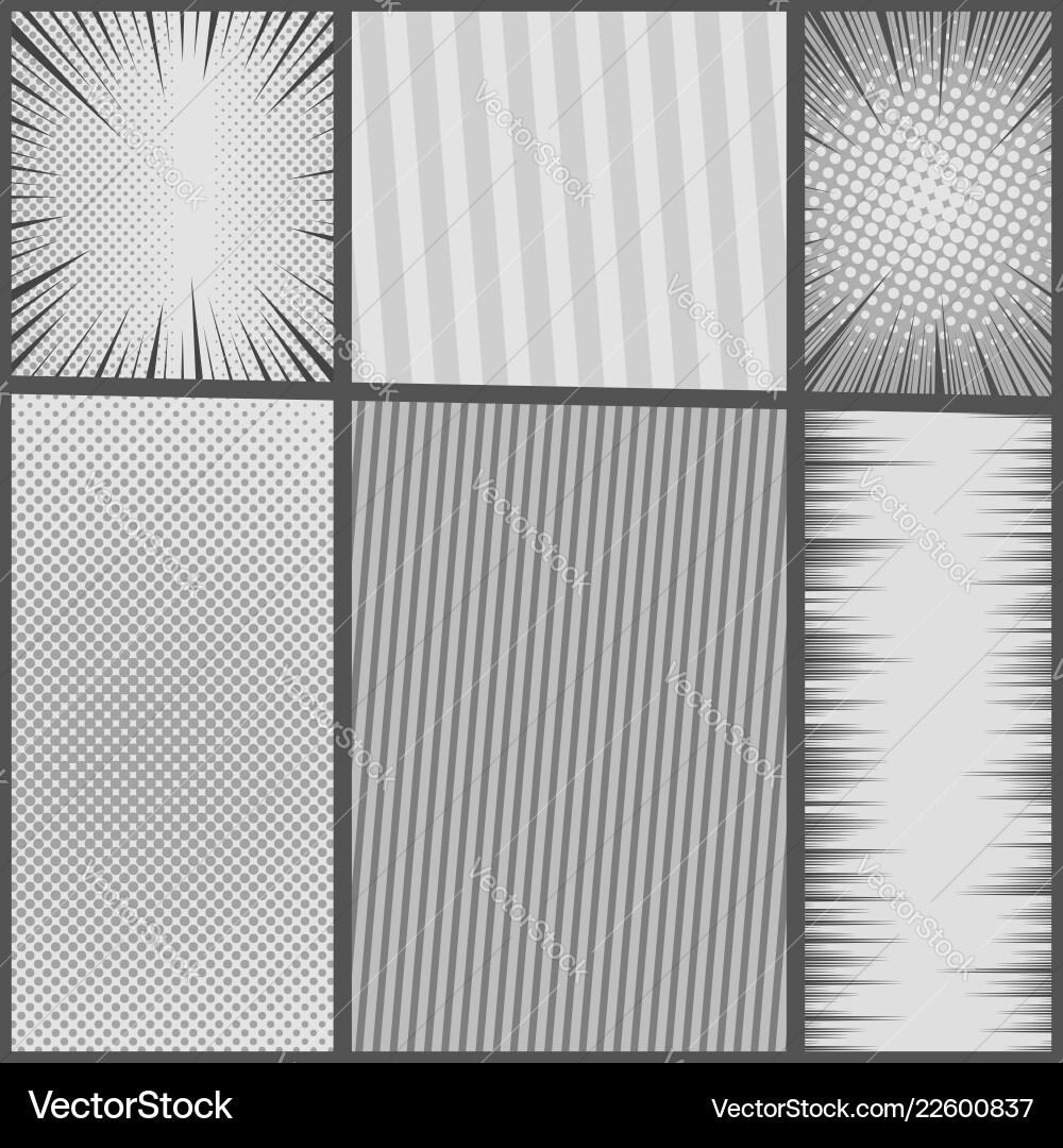 Comic book gray template Royalty Free Vector Image