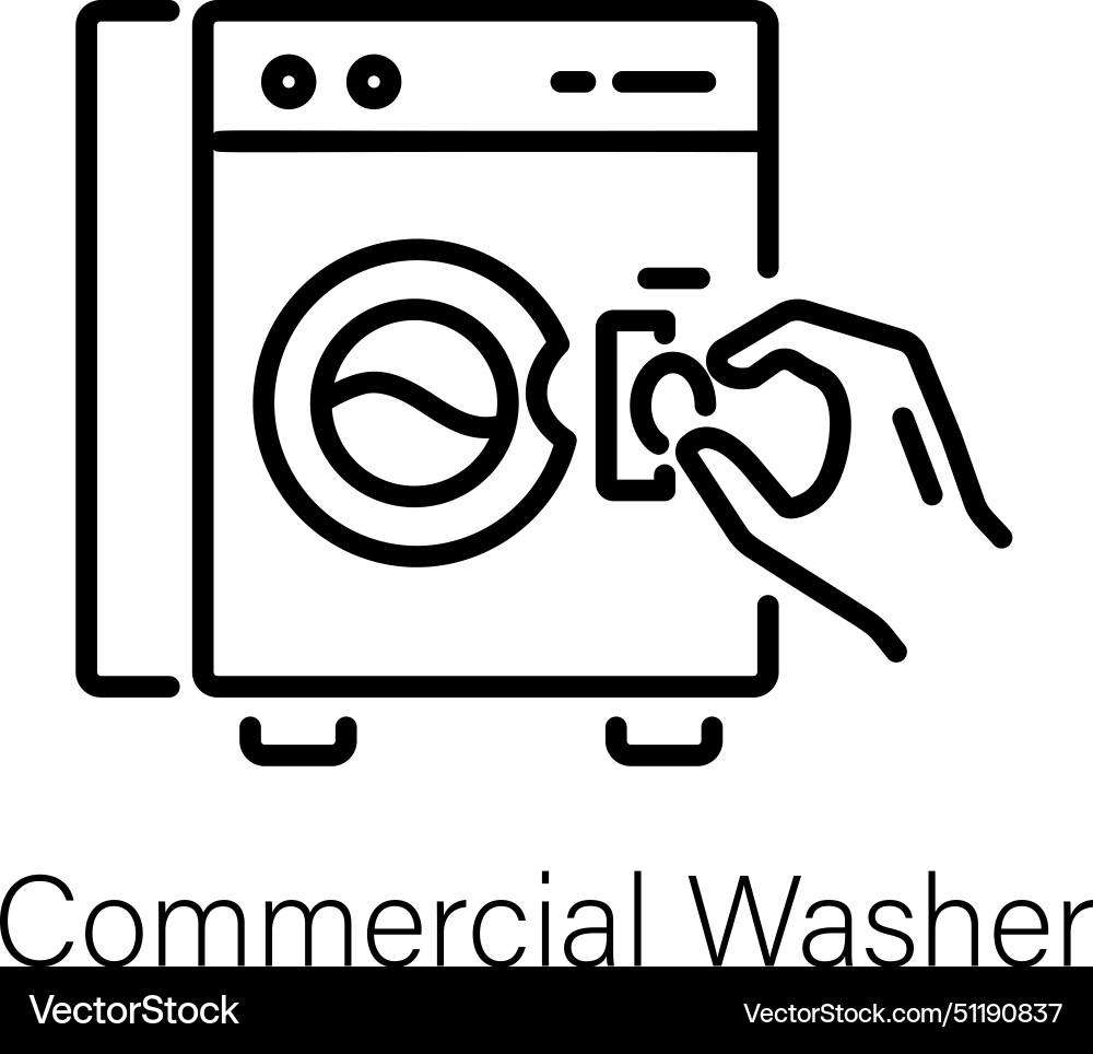 Commercial washer Royalty Free Vector Image - VectorStock
