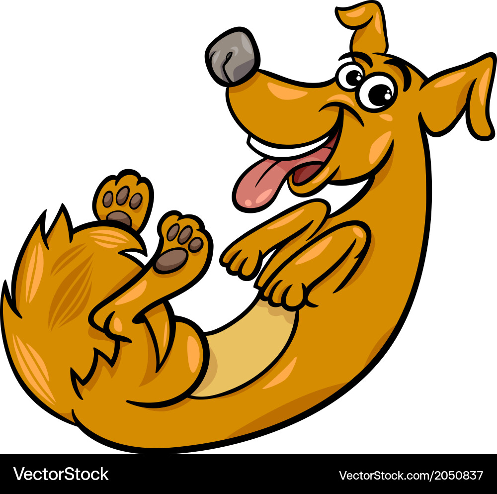 Cute playful dog cartoon Royalty Free Vector Image