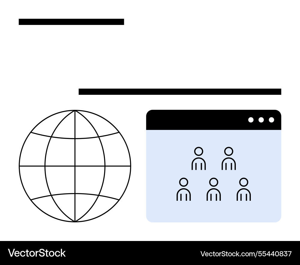 Global connectivity and digital collaboration Vector Image