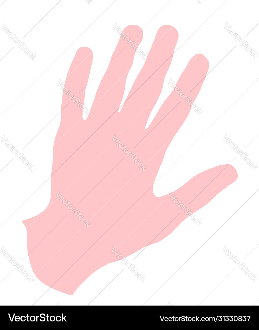 Human hand isolated on white background Royalty Free Vector