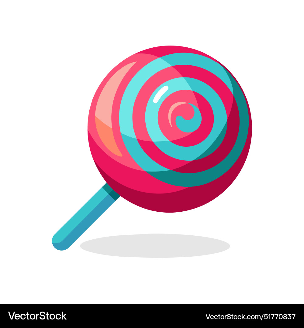 Lollipop isolated flat Royalty Free Vector Image