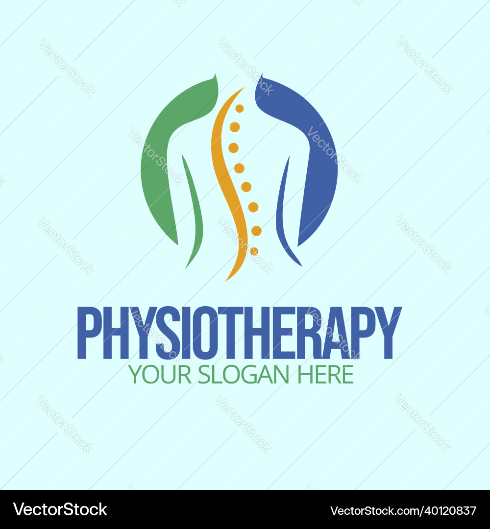Physiotherapy logo template Royalty Free Vector Image