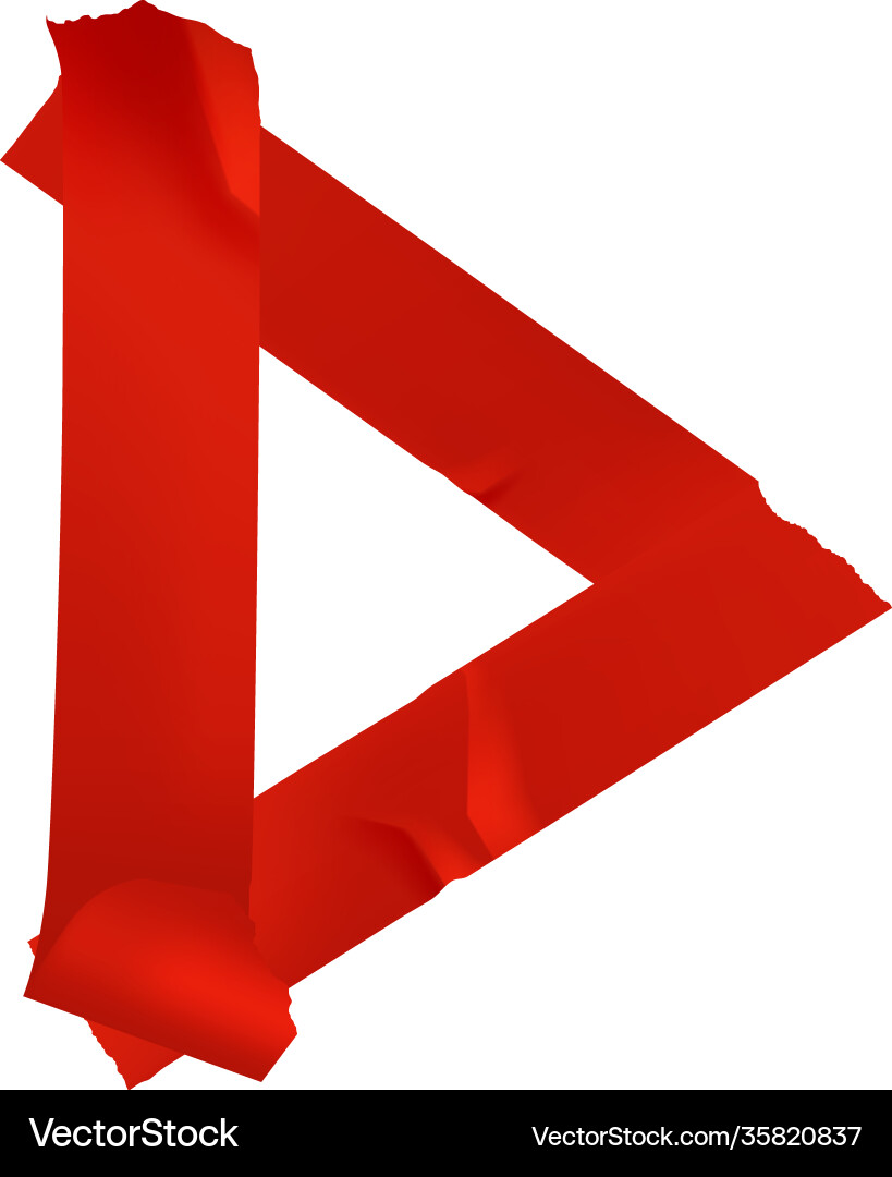 Red sticky tape Royalty Free Vector Image - VectorStock