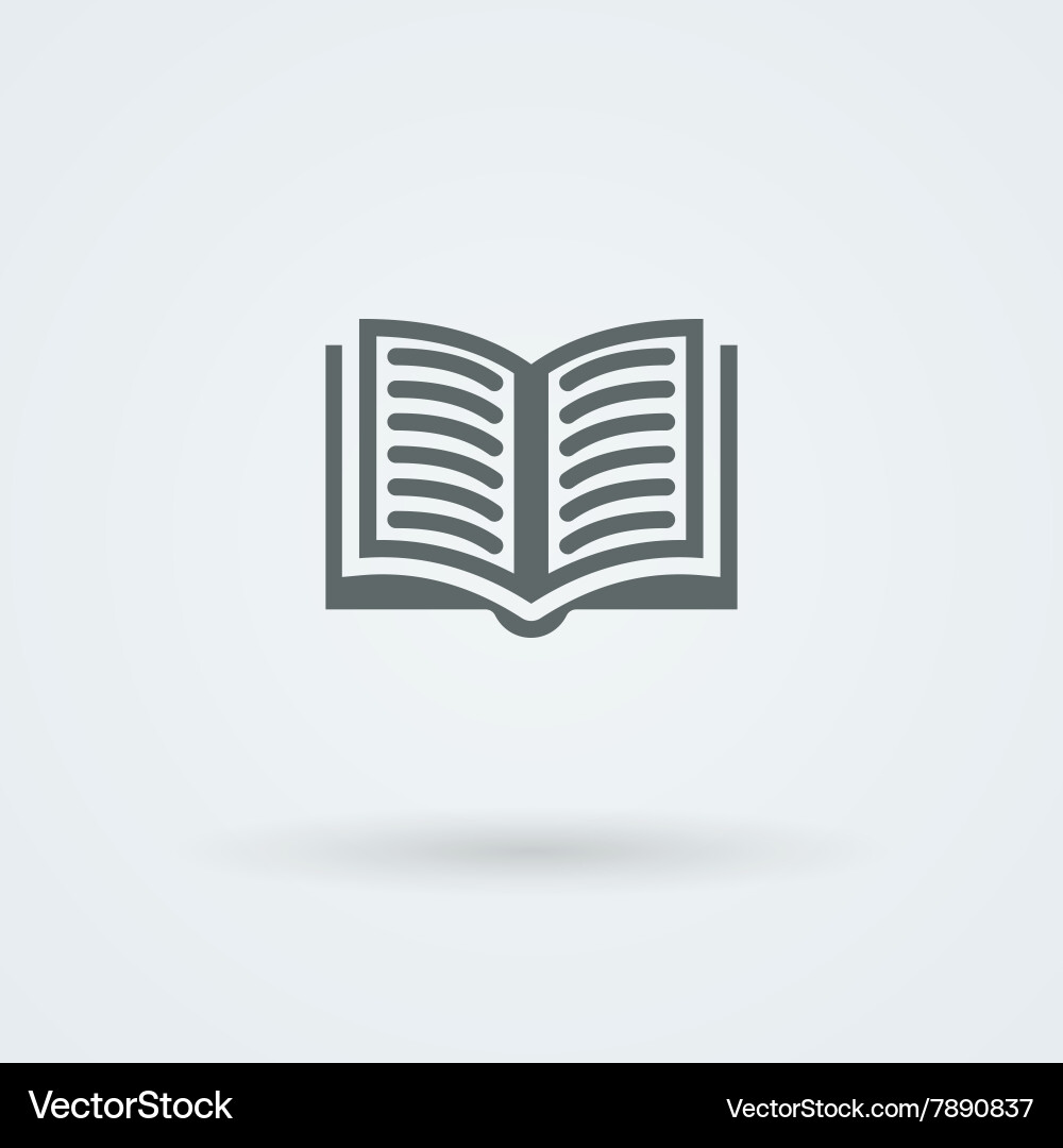 Simple open book icon Royalty Free Vector Image