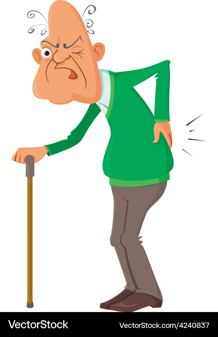 Sore back Royalty Free Vector Image - VectorStock