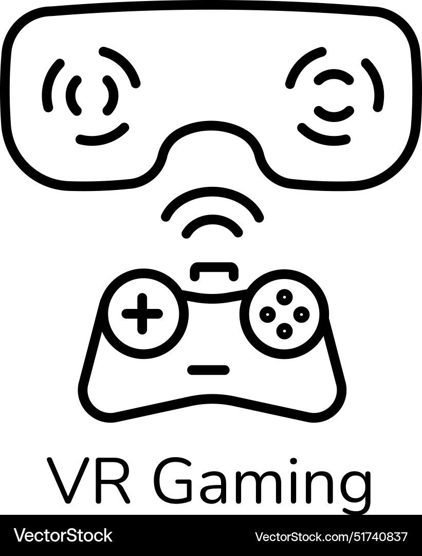 Vr gaming Royalty Free Vector Image - VectorStock